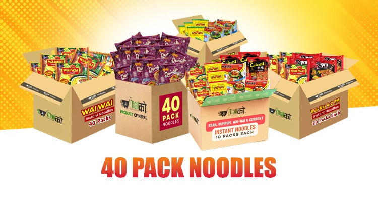 40 Pack Noodles Combo Pack – Mixed Variety – Mall ko