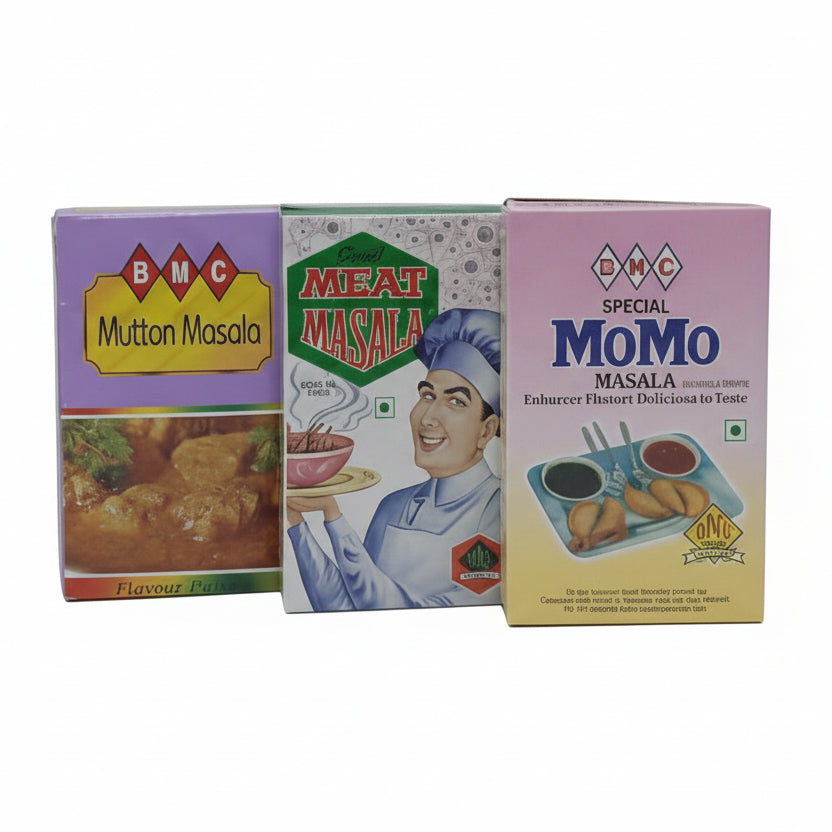 BMC Masala Combo Set | Mutton, Meat & Momo Special Spices – Mall ko