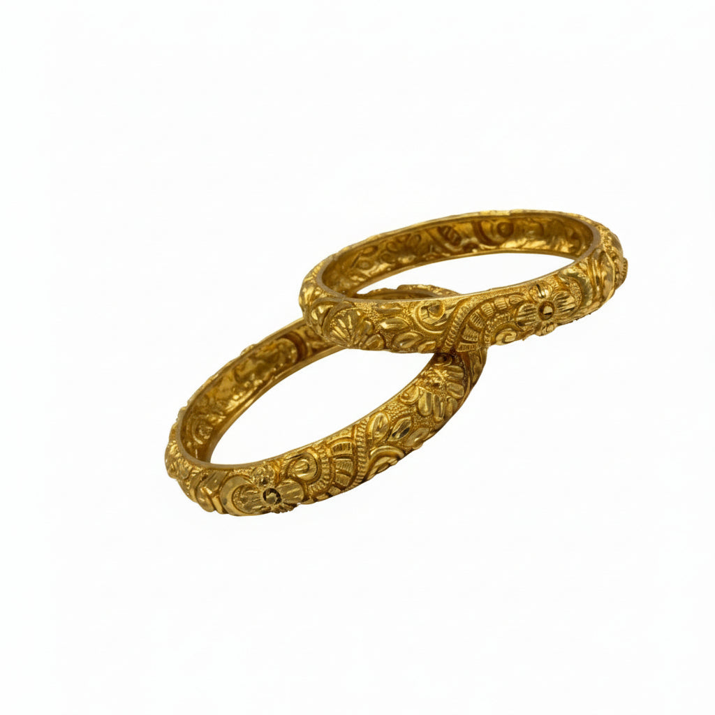 Golden Chura (Gold Plated) | Traditional Nepali Bangle for Women – Mall ko