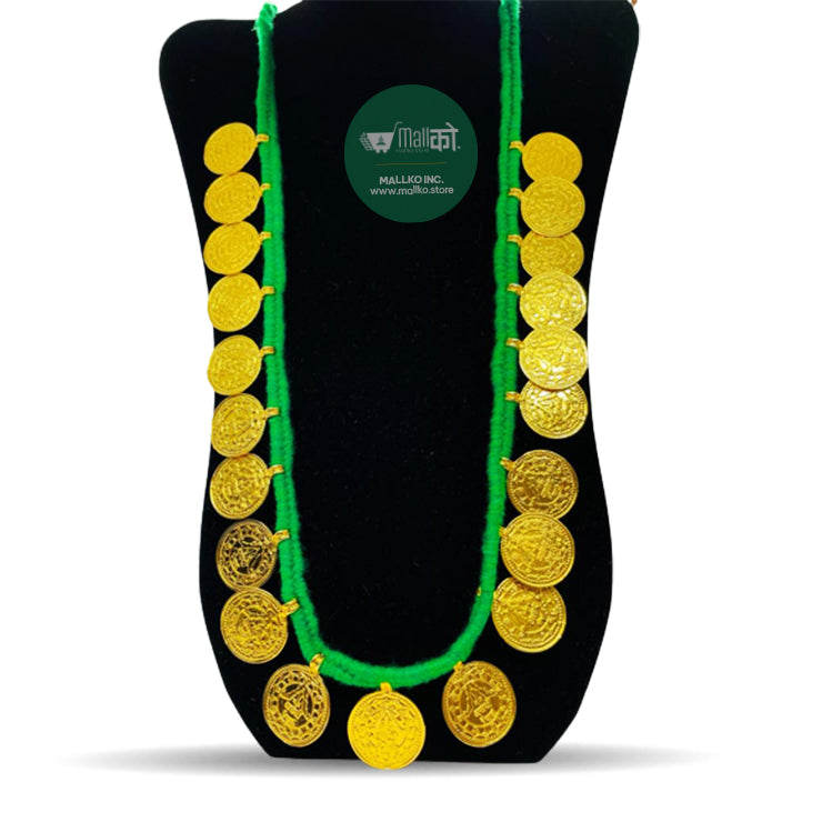 Hamel Gold Coin Necklace | Antique Nepali Asarfi Jewelry – Mall ko