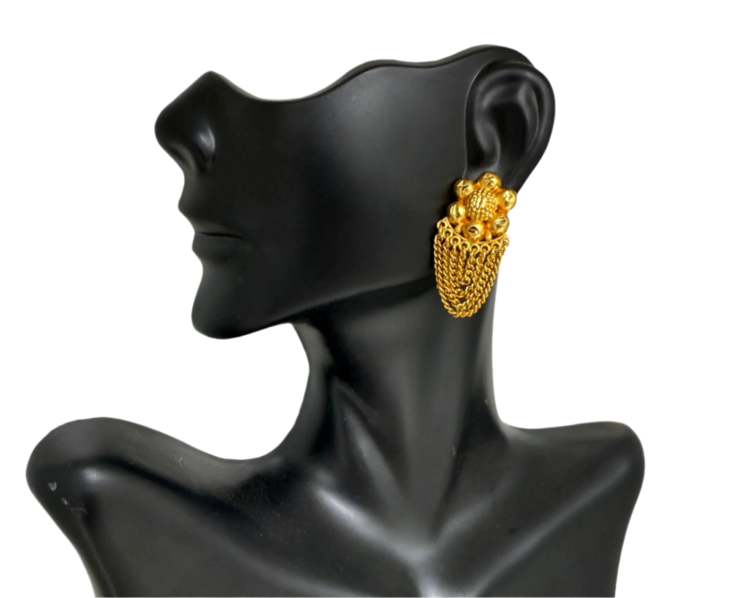Pinjara Jhumka (Gold Plated) | Traditional Nepali Golden Earrings – Mall ko